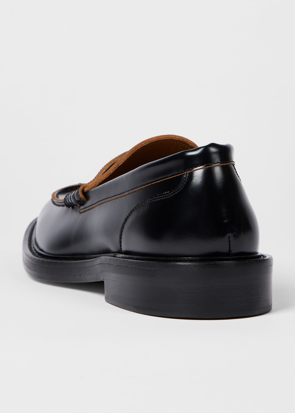 Men's Black Leather 'Rossini' Loafers