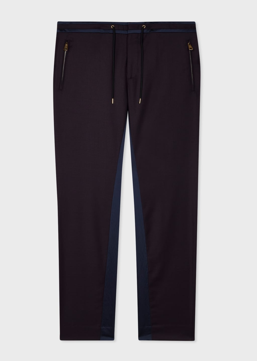 Purple Wool Drawstring Trousers