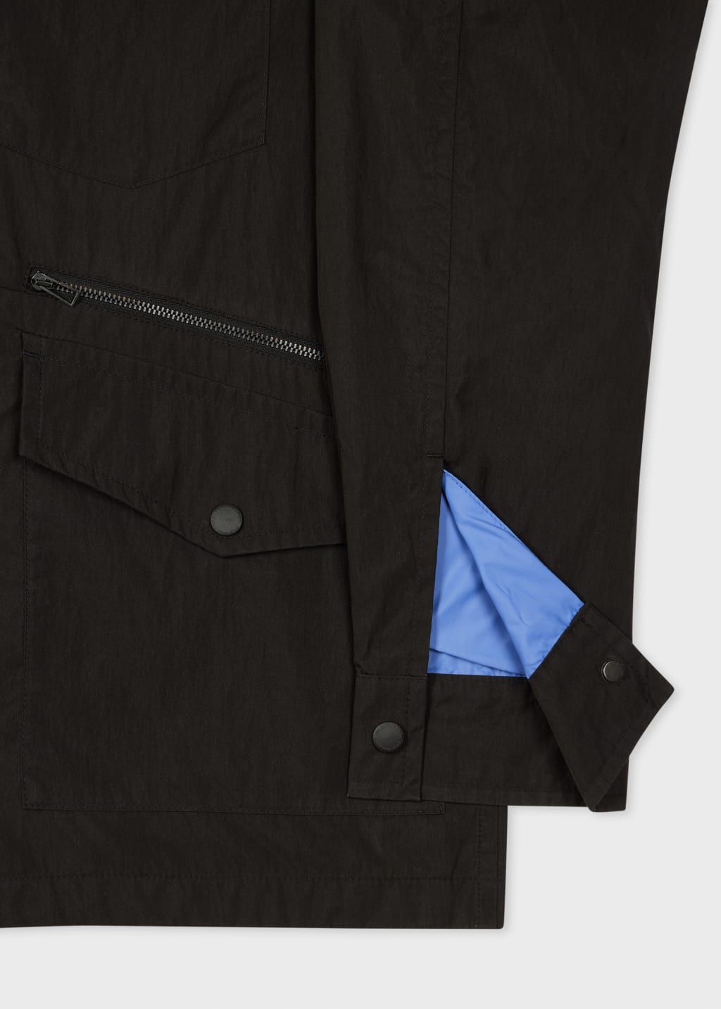 Black Cotton-Blend Work Jacket
