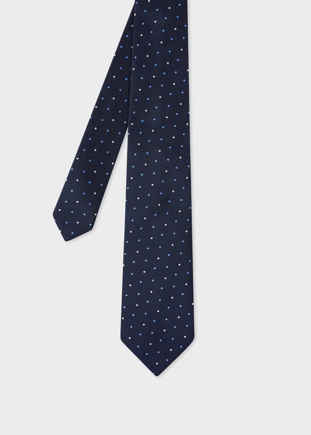 Navy Pin Dot Tie