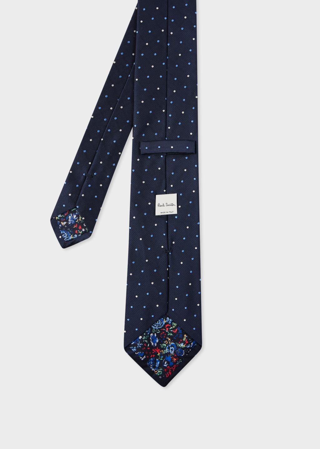 Navy Pin Dot Tie