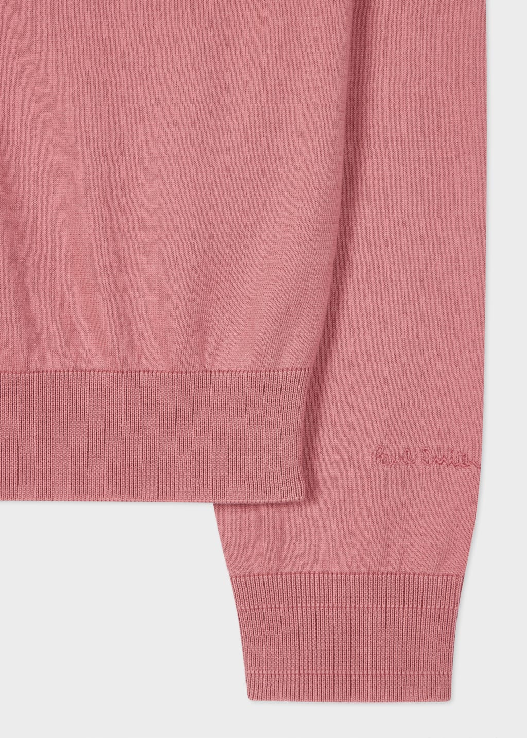 Dusky Pink Organic Cotton Crew Neck Sweater Paul Smith