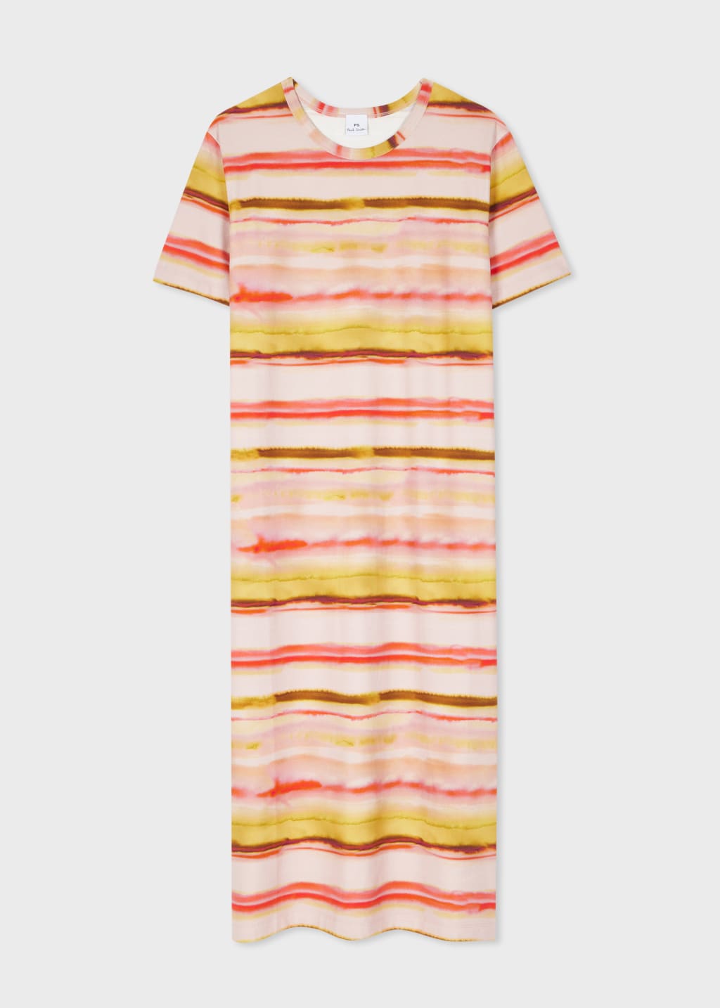 Women's Orange 'Sunray' Stripe Jersey T-Shirt Dress