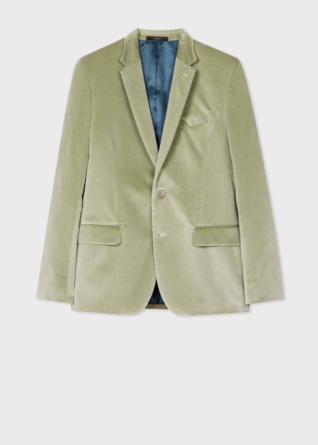 The Soho - Tailored-Fit Pistachio Velvet Blazer