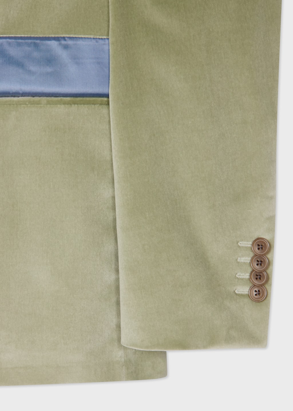 The Soho - Tailored-Fit Pistachio Velvet Blazer