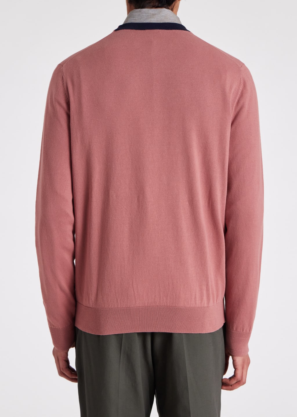 Dusky Pink Organic Cotton Crew Neck Sweater Paul Smith
