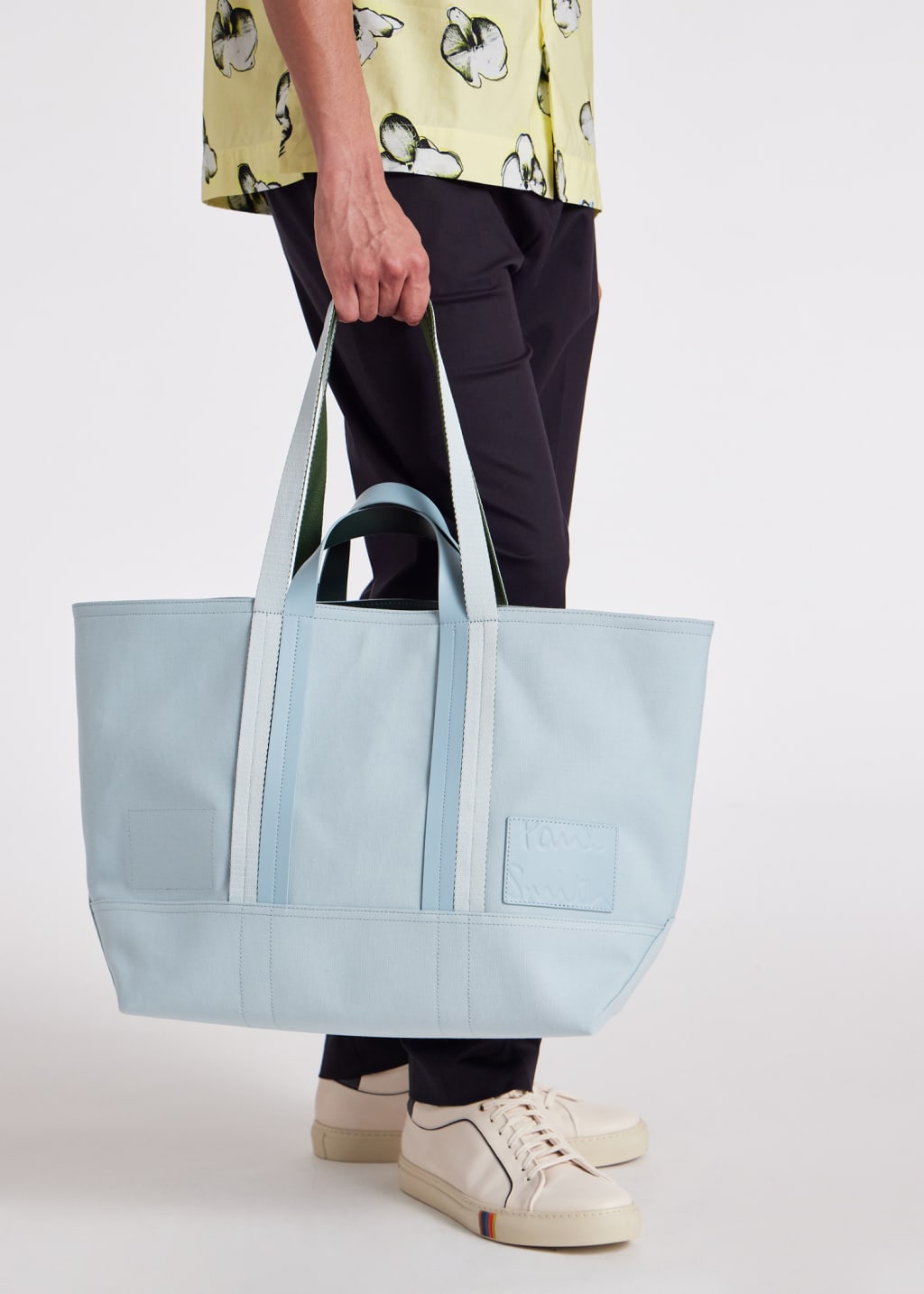 Sky Blue Canvas Reversible Tote Bag