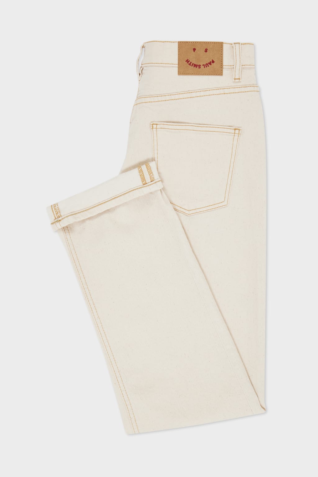 Women's Ecru Straight-Leg Jeans