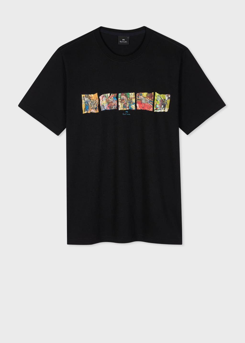 Men's Black 'Zebra' Line Up Print T-Shirt