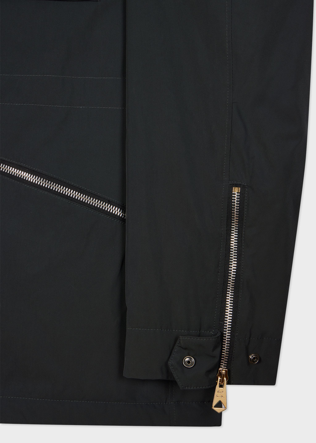 Dark Green Jacket with Concealed Hood
