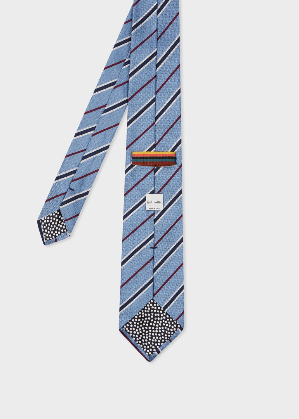 Blue Silk Herringbone Stripe Tie