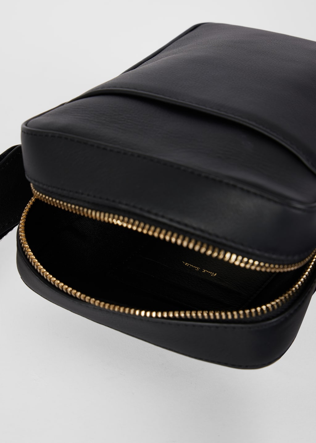 Black 'Signature Stripe' Leather Flight Bag