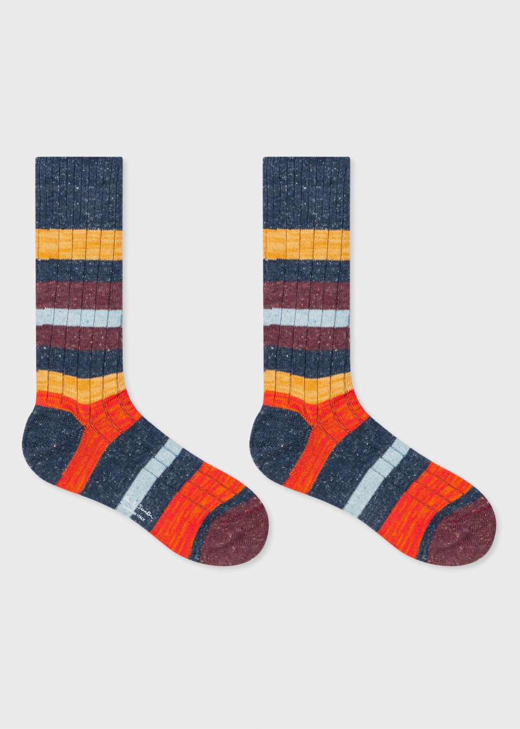 Navy Chunky Stripe Socks