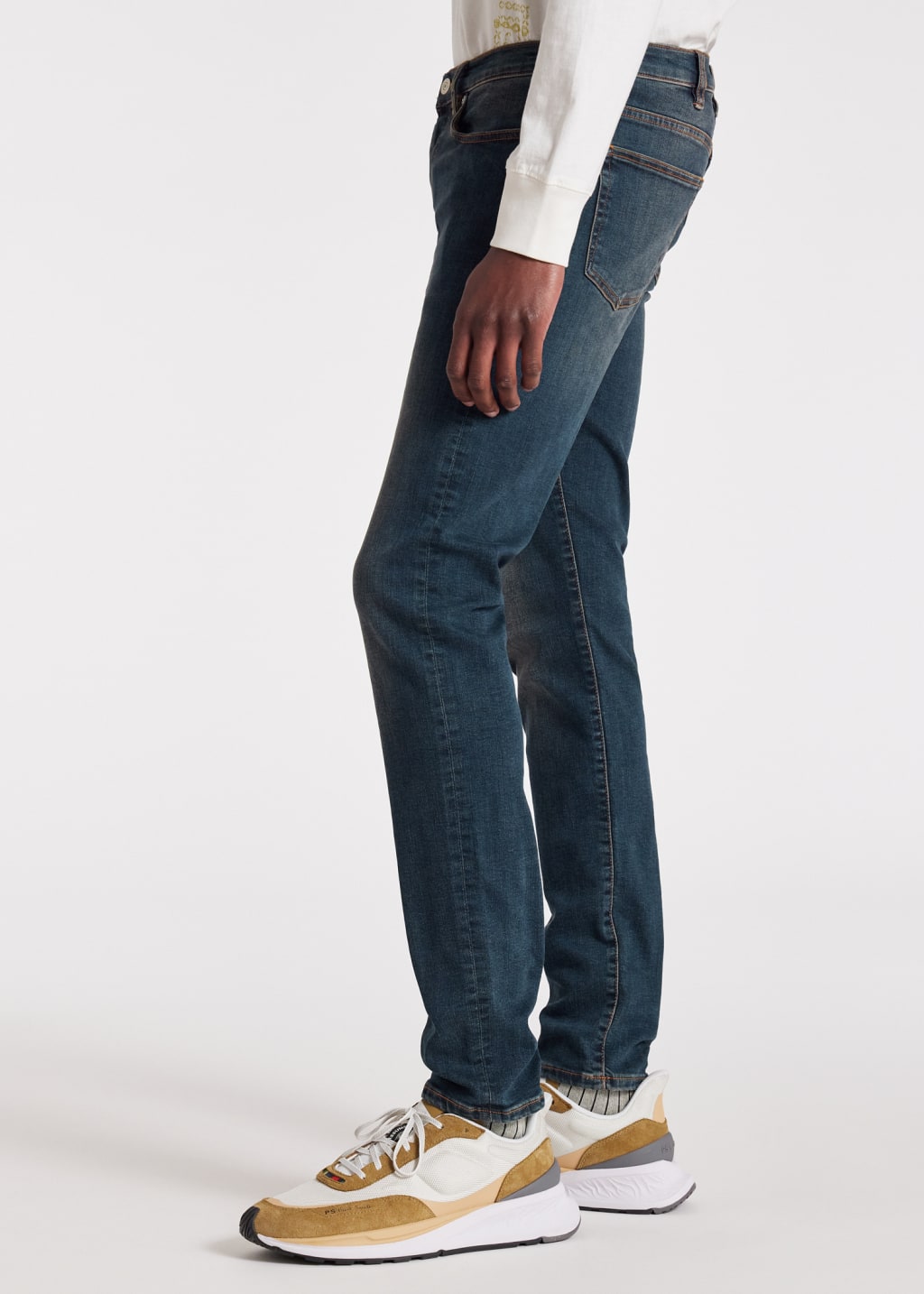 Slim-Fit Antique-Wash 'Organic Reflex Stretch' Jeans