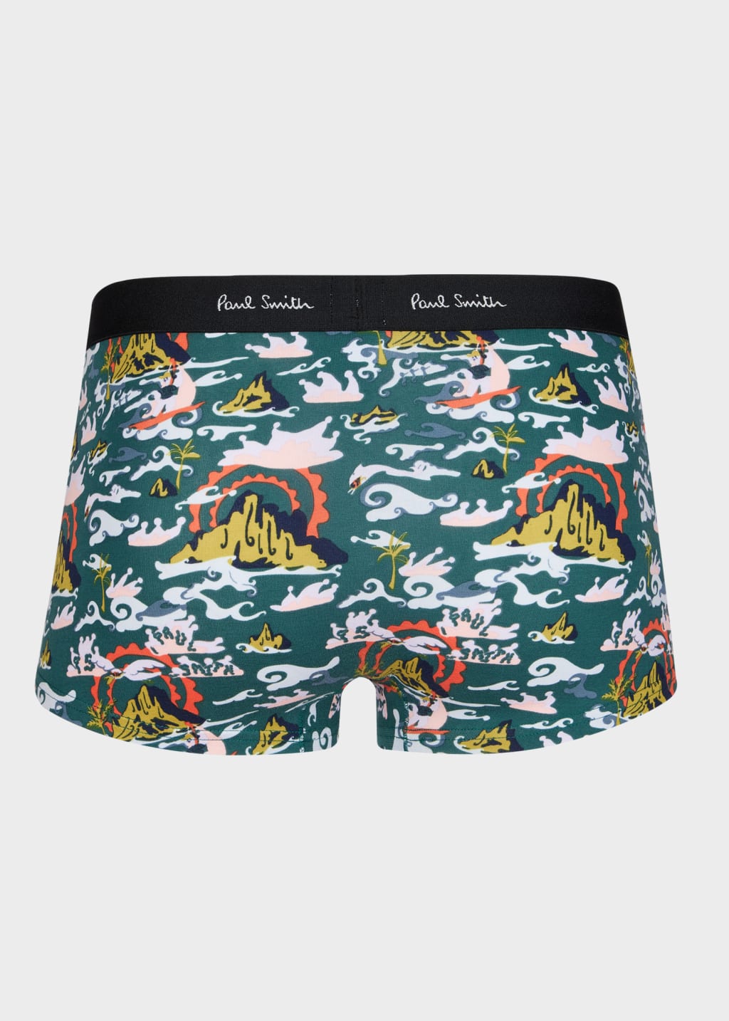 Teal 'Island' Print Boxer Briefs