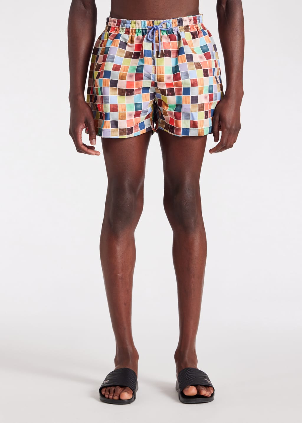Multicolour 'Ink Square' Swim Shorts