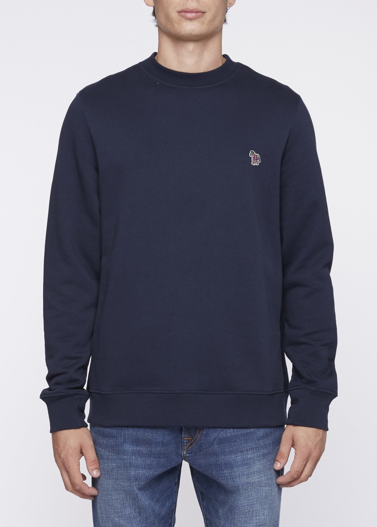Regular-Fit Navy Zebra Sweatshirt