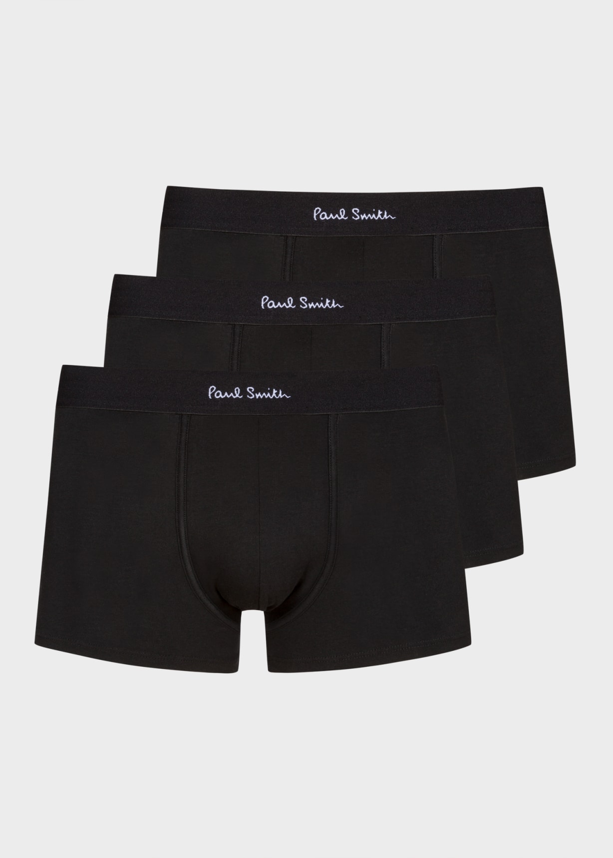 Organic Cotton Black Low-Rise Boxer Briefs Three Pack