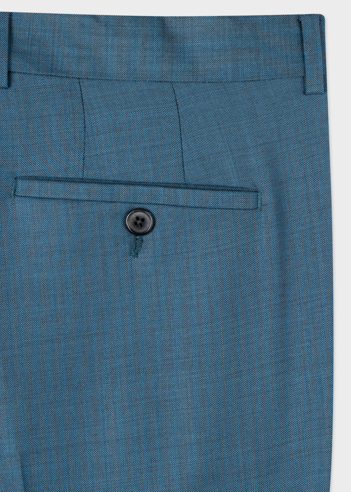 The Soho - Tailored-Fit Teal Sharkskin Wool Suit