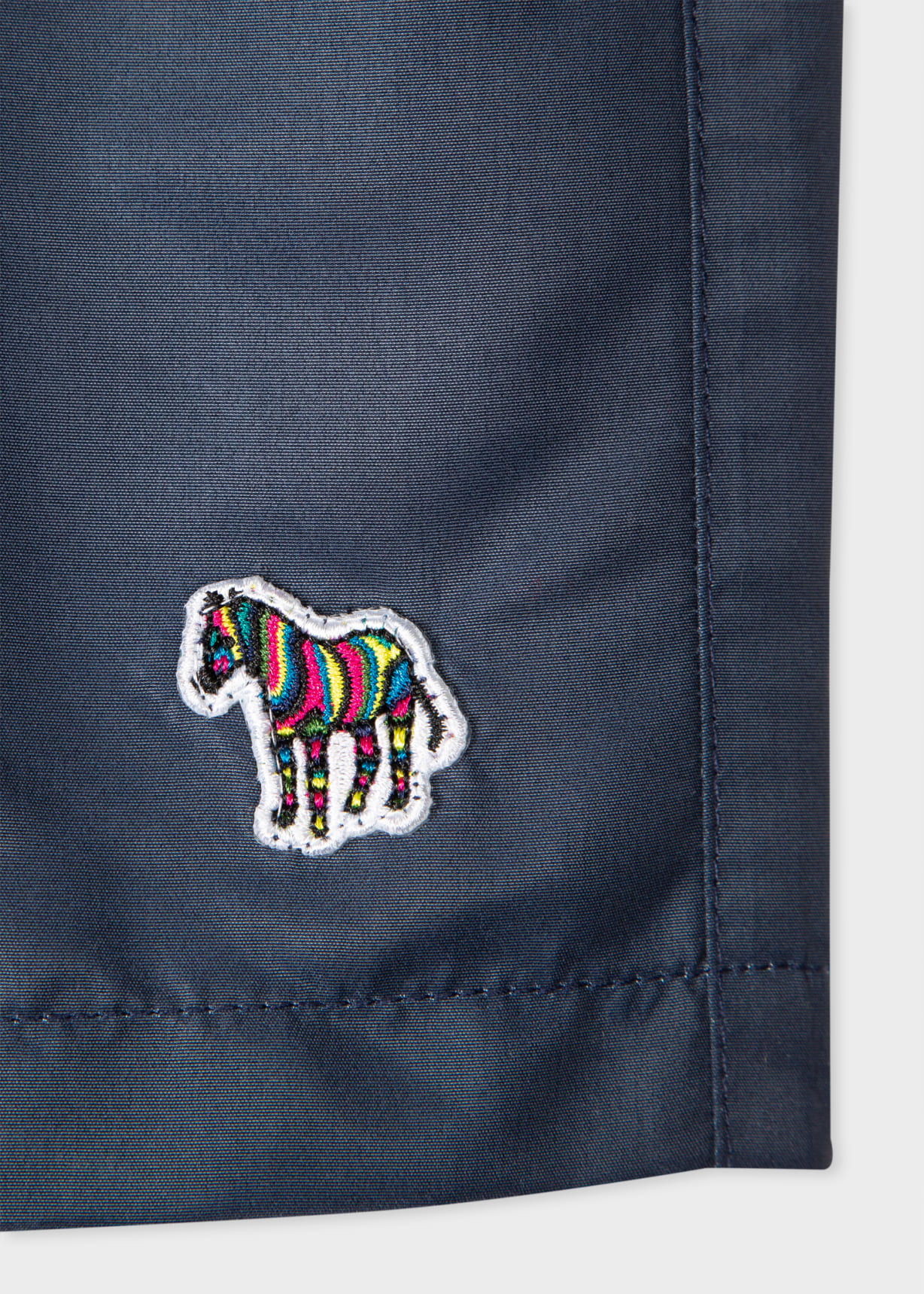 Men's Navy Zebra Logo Swim Shorts