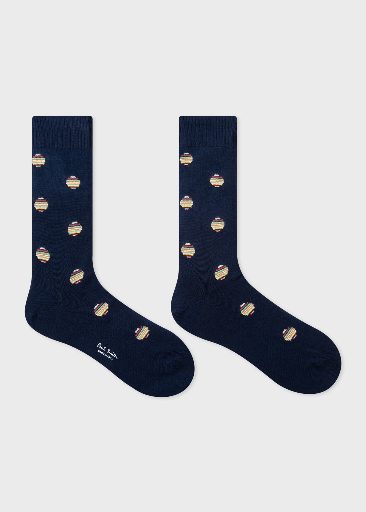 Navy 'Signature Stripe Polka Dot' Socks