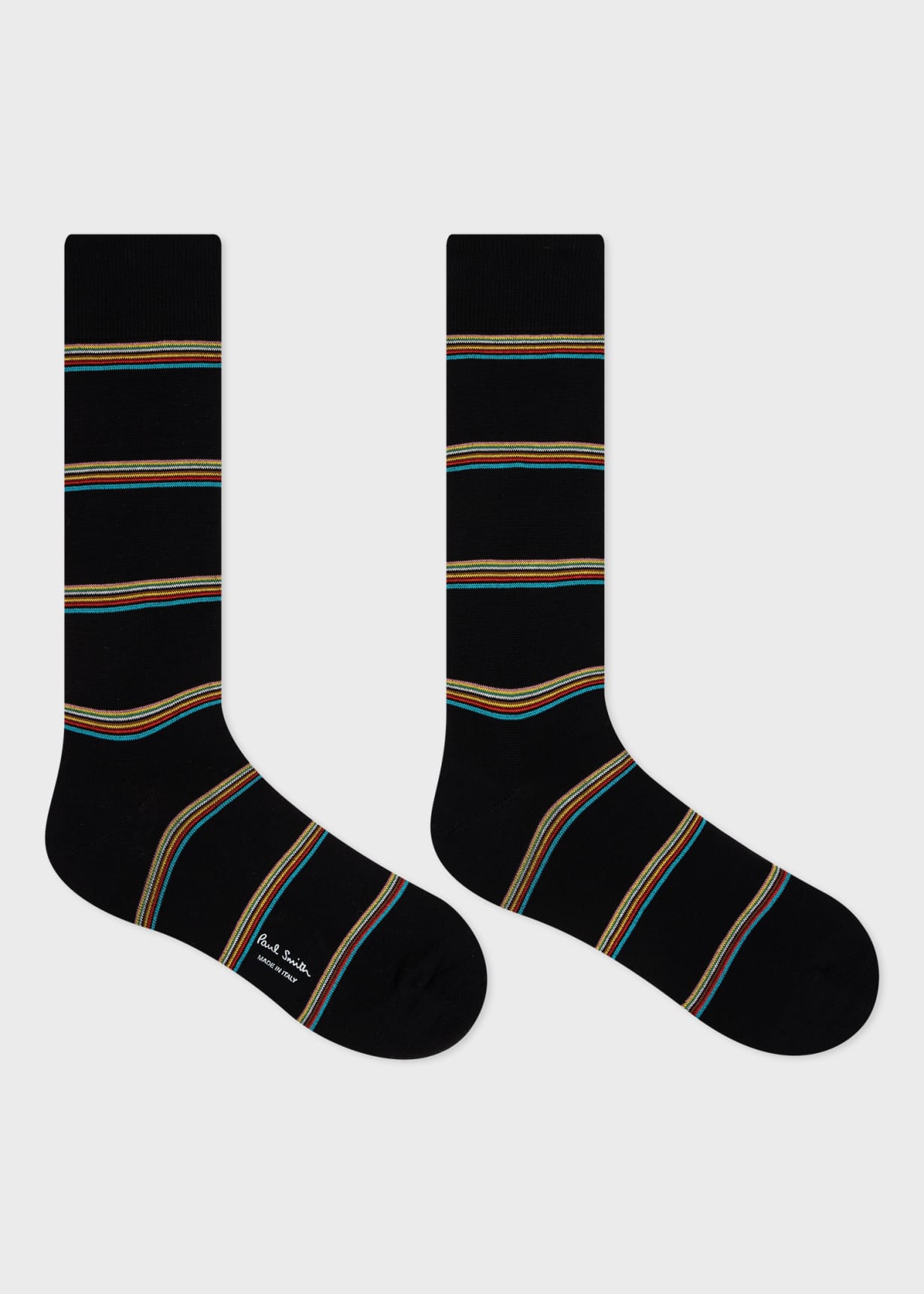 Men's Black Block 'Signature Stripe' Socks