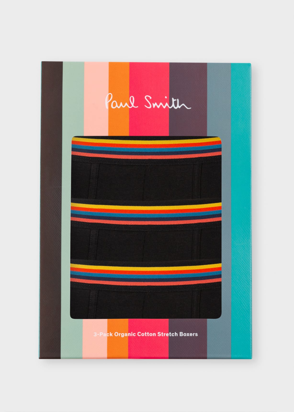 Black Low-Rise 'Artist Stripe' Boxer Briefs Three Pack