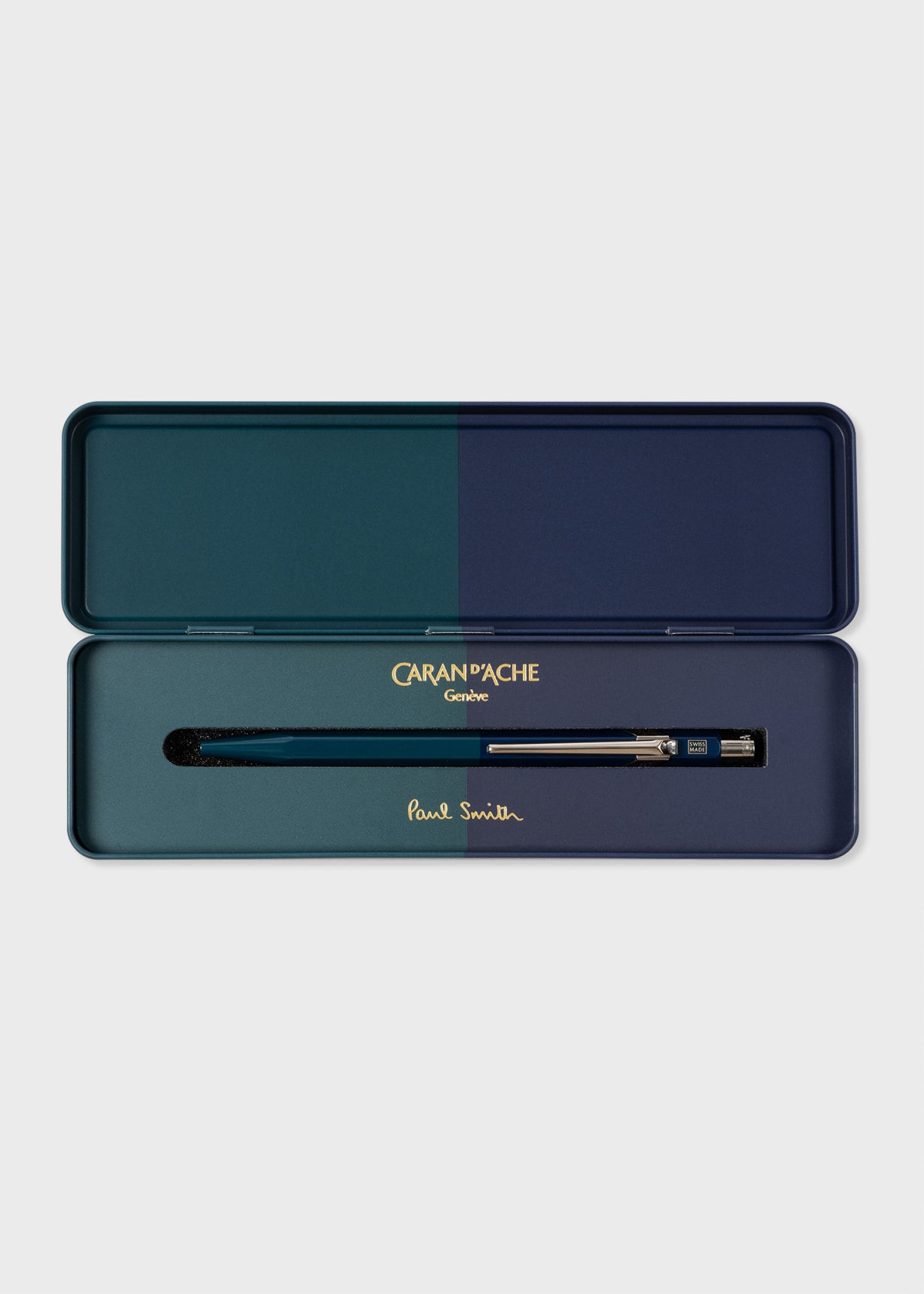 Signature Stripe Notebook & Caran d'Ache Two-Tone Pen Gift Set