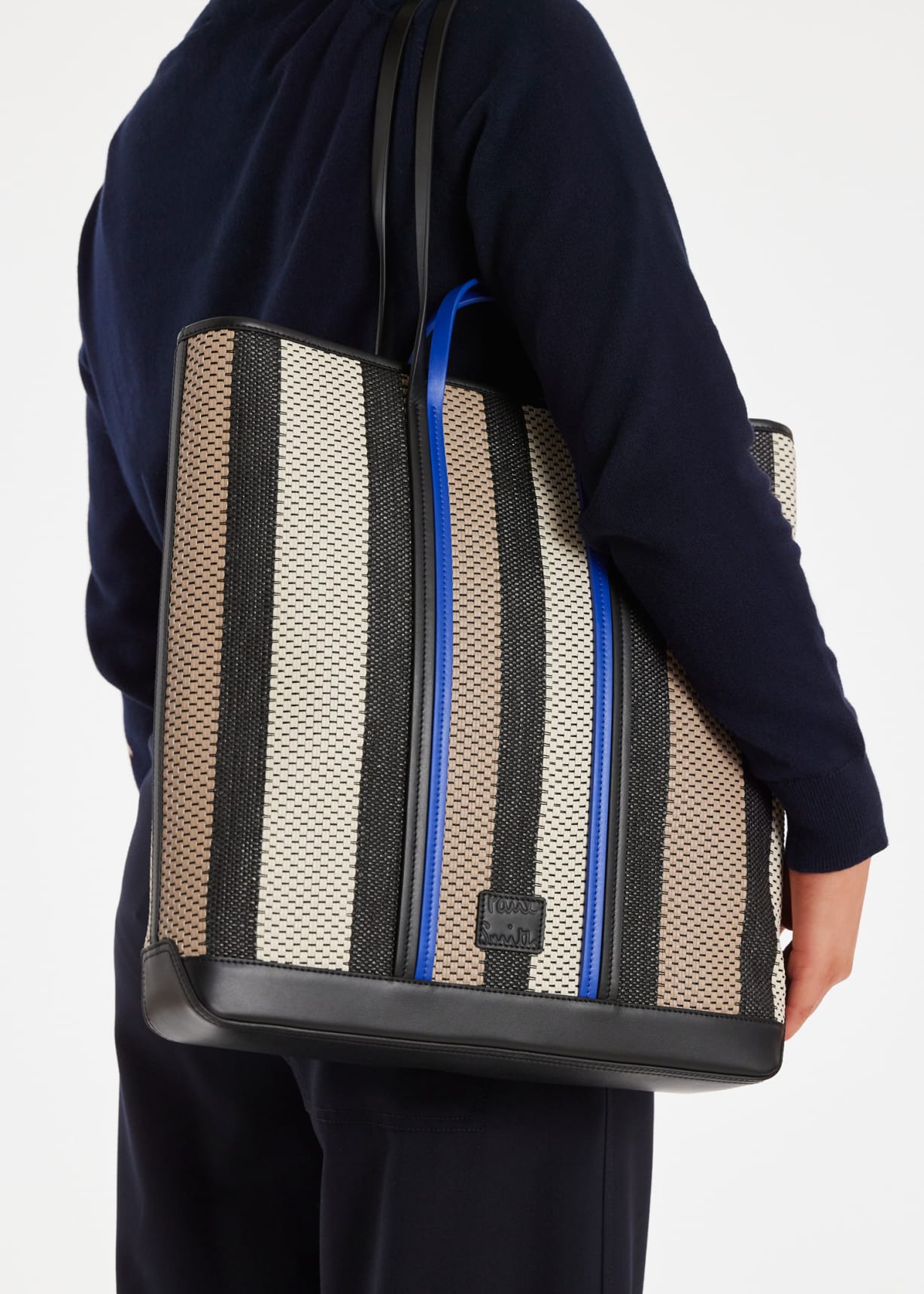Women's Woven Stripe Tote Bag