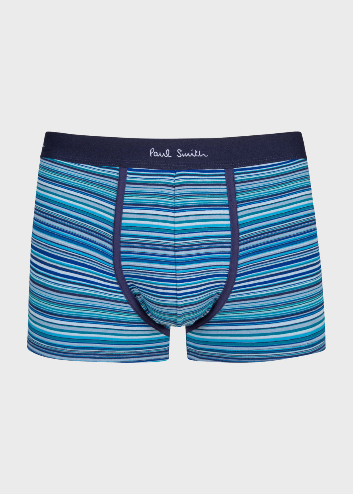 Organic Cotton Navy Mixed Stripe Boxer Briefs Three Pack