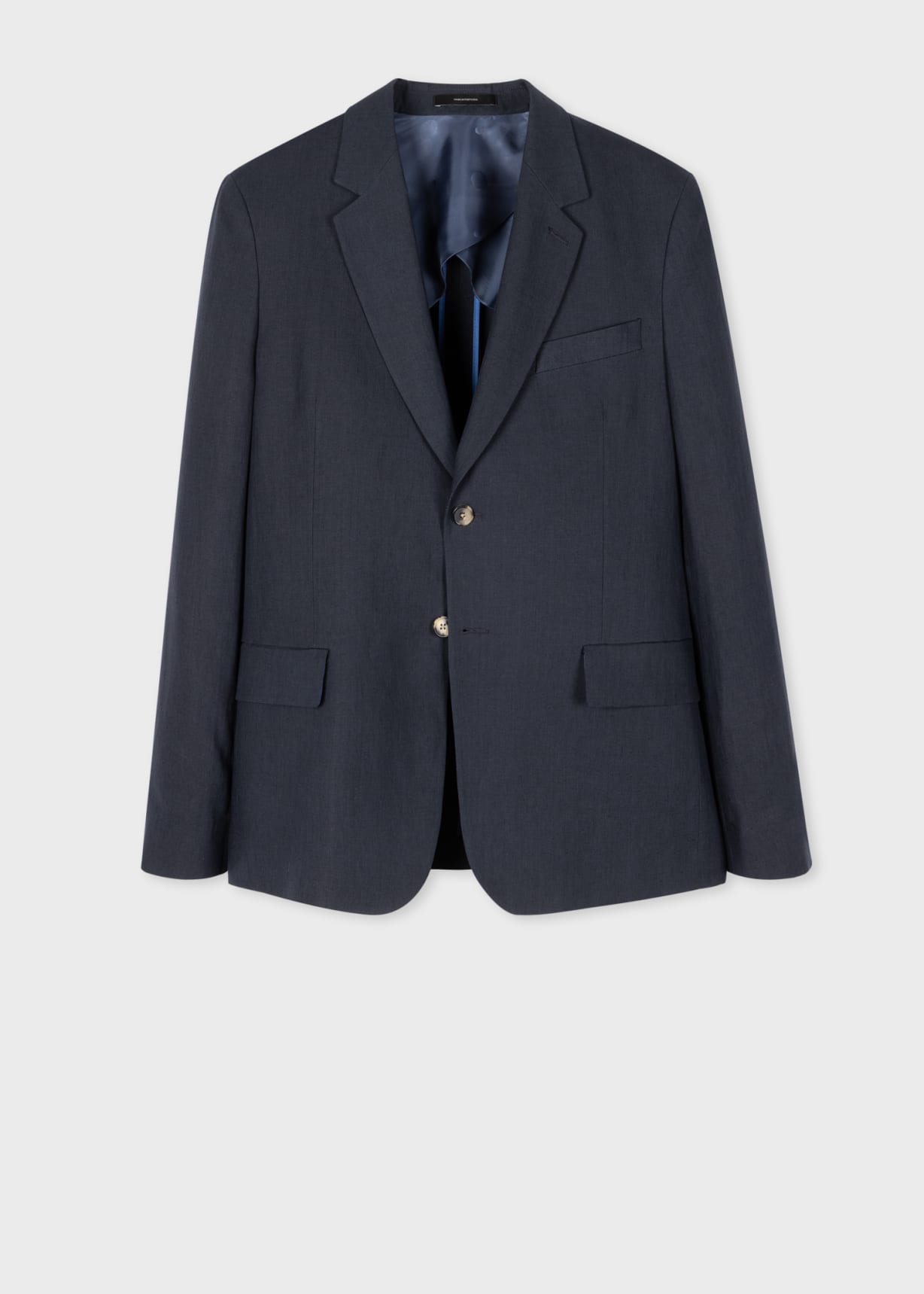 Men's Navy Linen Buggy-Lined Blazer