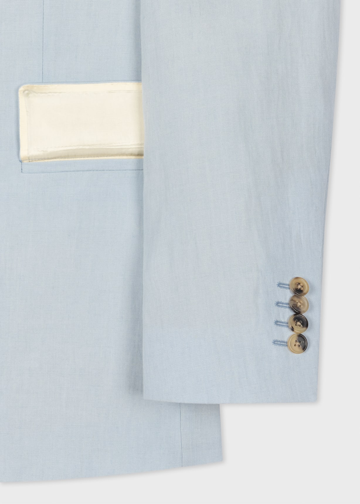 Men's Light Blue Linen Buggy-Lined Blazer