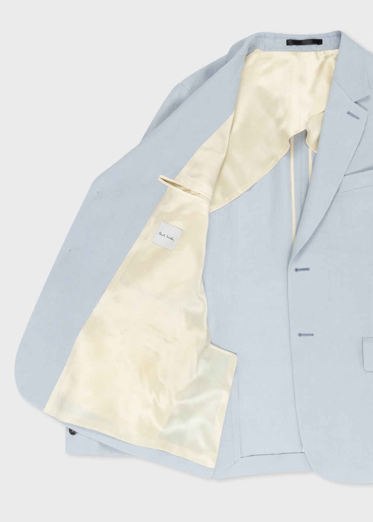Men's Light Blue Linen Buggy-Lined Blazer