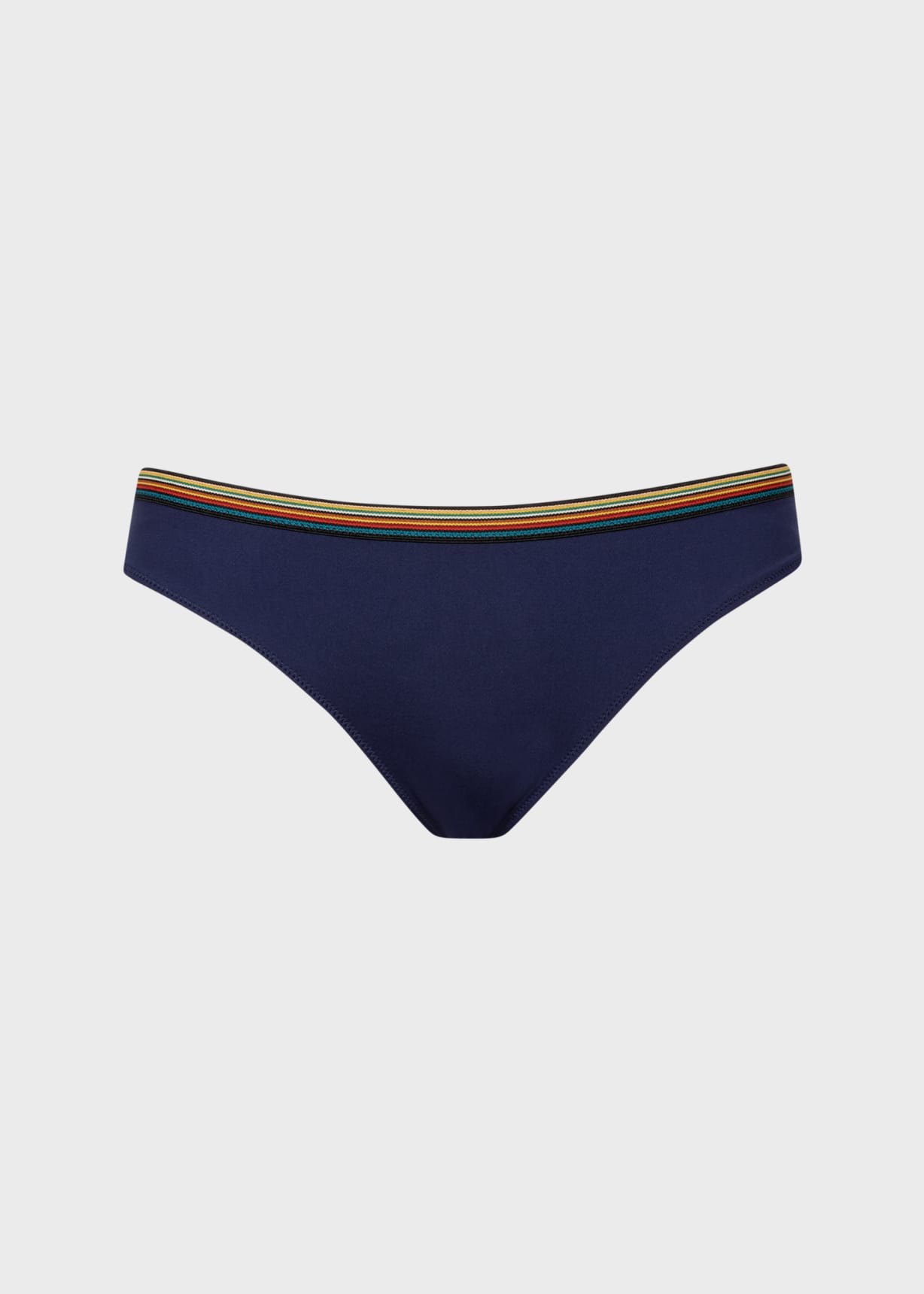 Women's Navy 'Signature Stripe' Trim Bikini Bottom