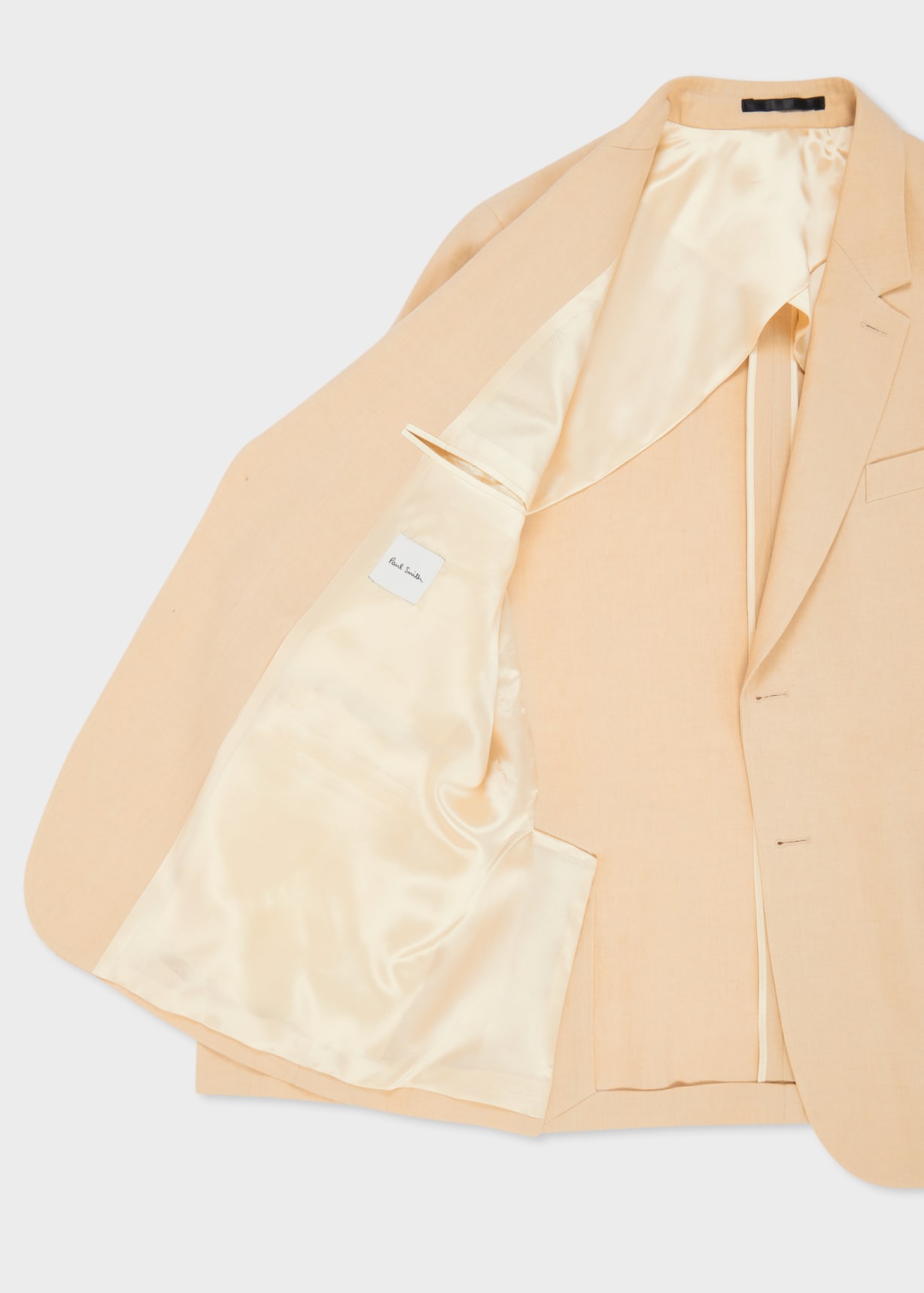 Men's Beige Linen Buggy-Lined Blazer