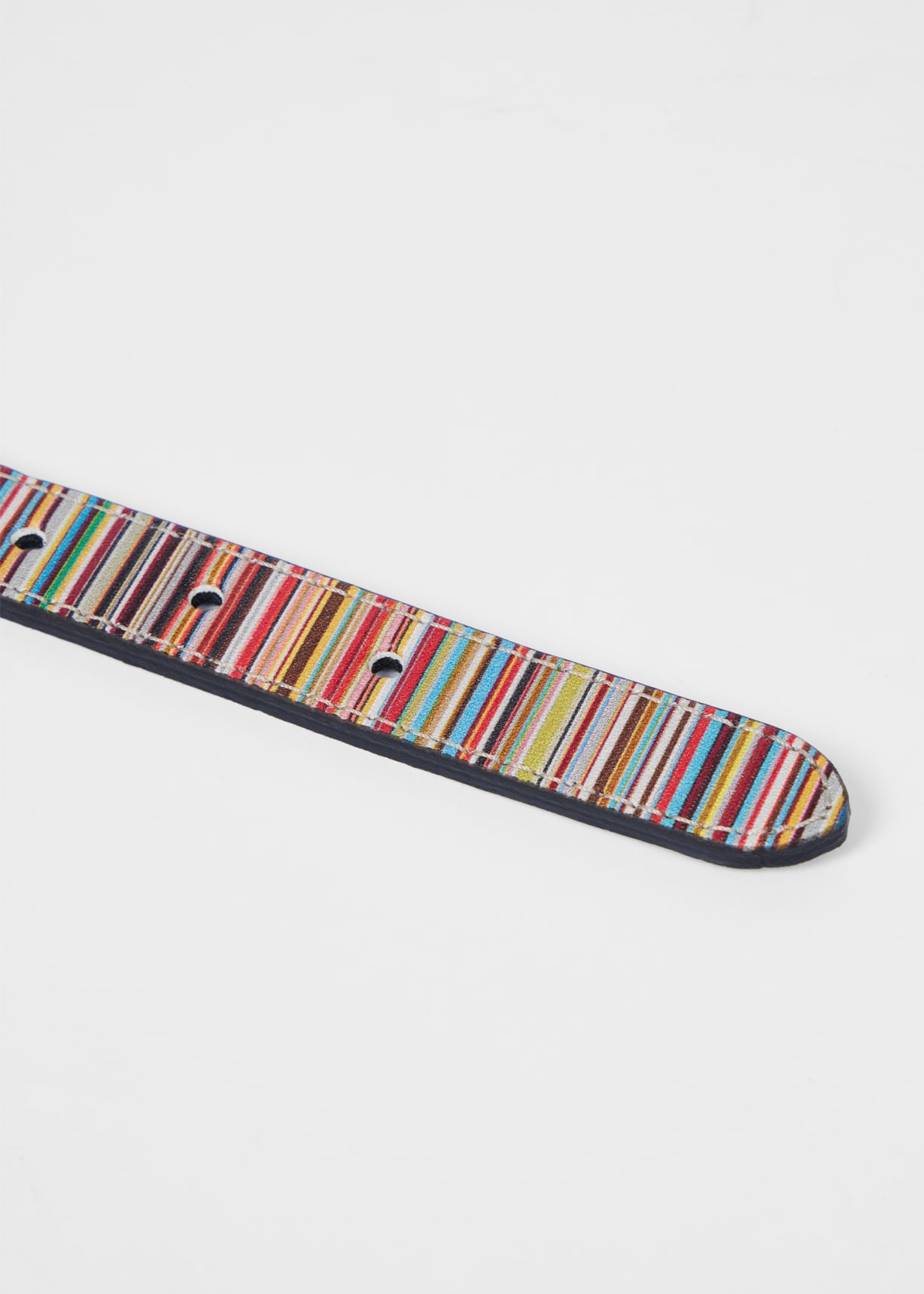 'Signature Stripe' Calf Leather Dog Collar Small/Medium
