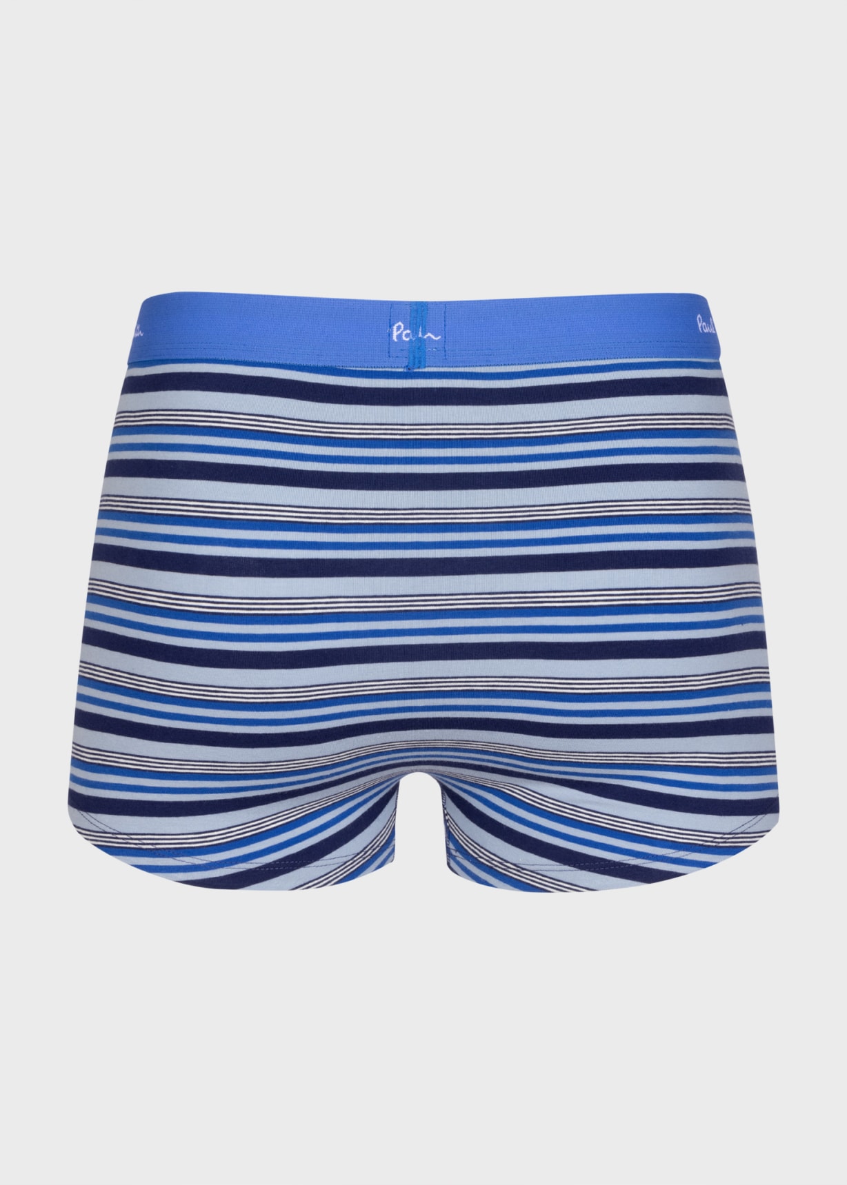 Men's Cotton-Blend Navy Stripe Mixed Boxer Briefs Three Pack