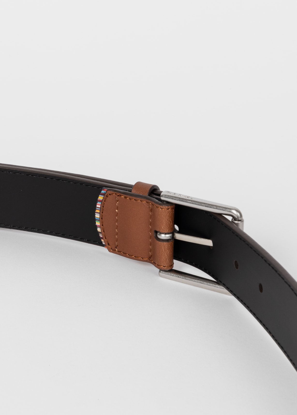 Men's Tan 'Signature Stripe' Corner Belt