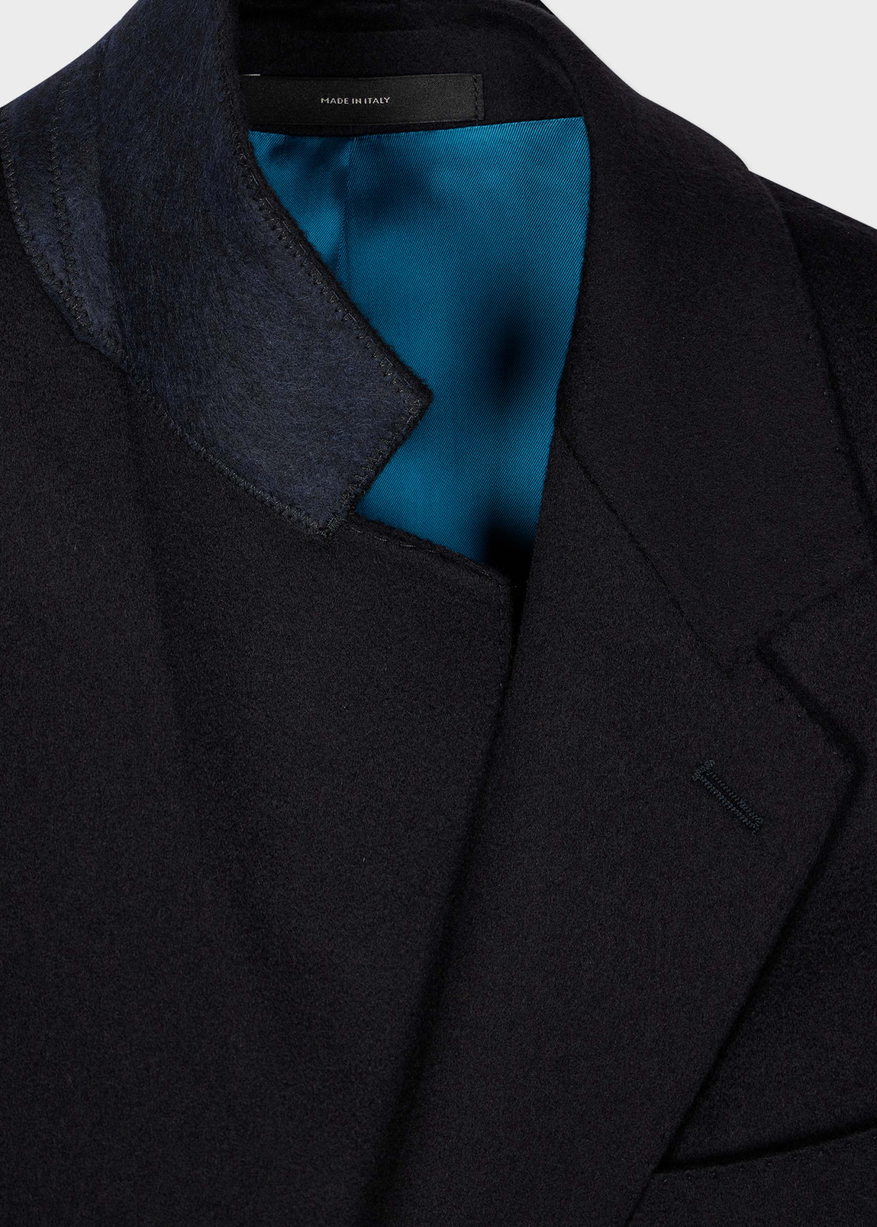 Men's Navy Cashmere Buggy-Lined Blazer