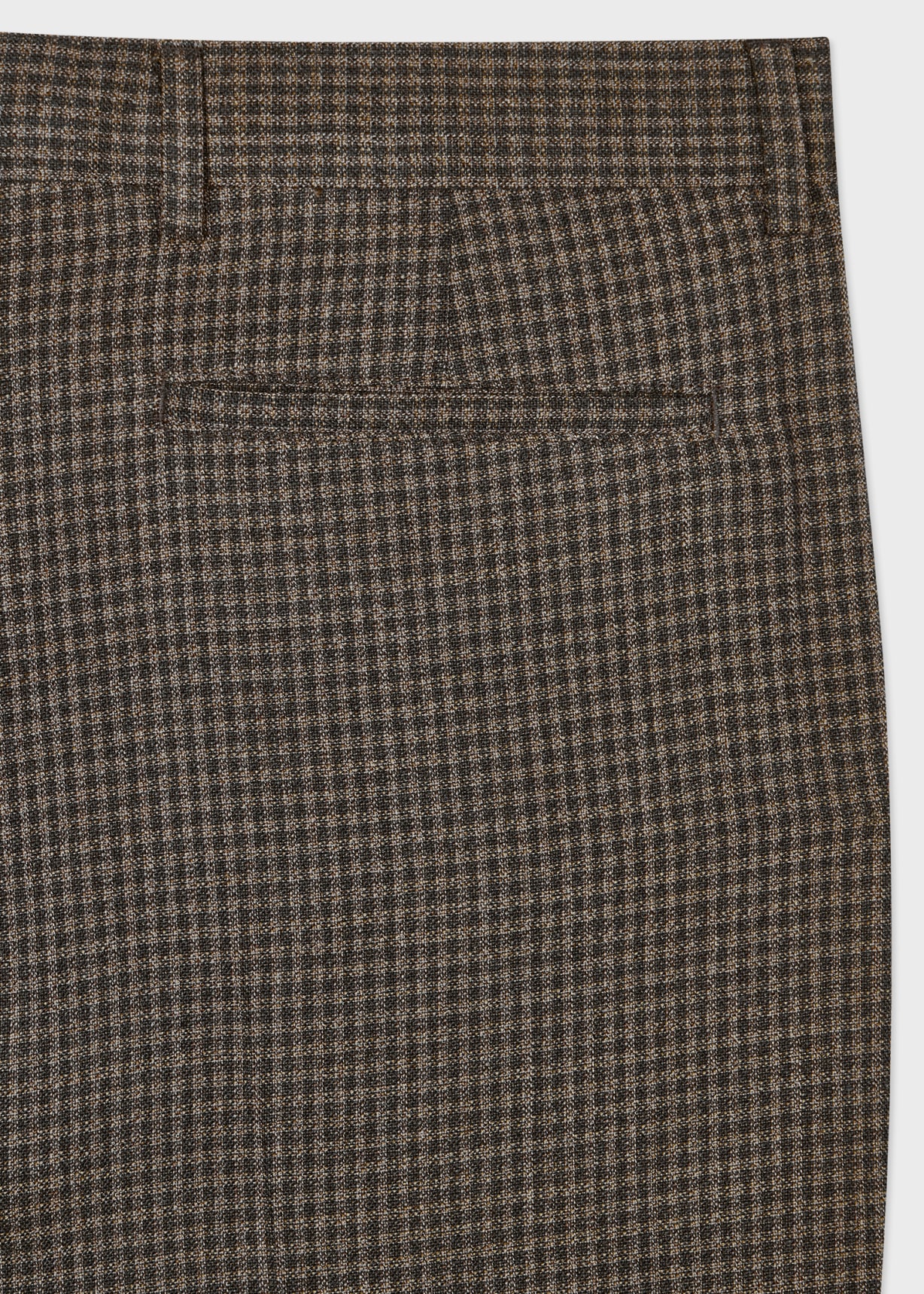 Men's Green Gingham Check Tapered-Fit Pleated Stretch-Wool Trousers