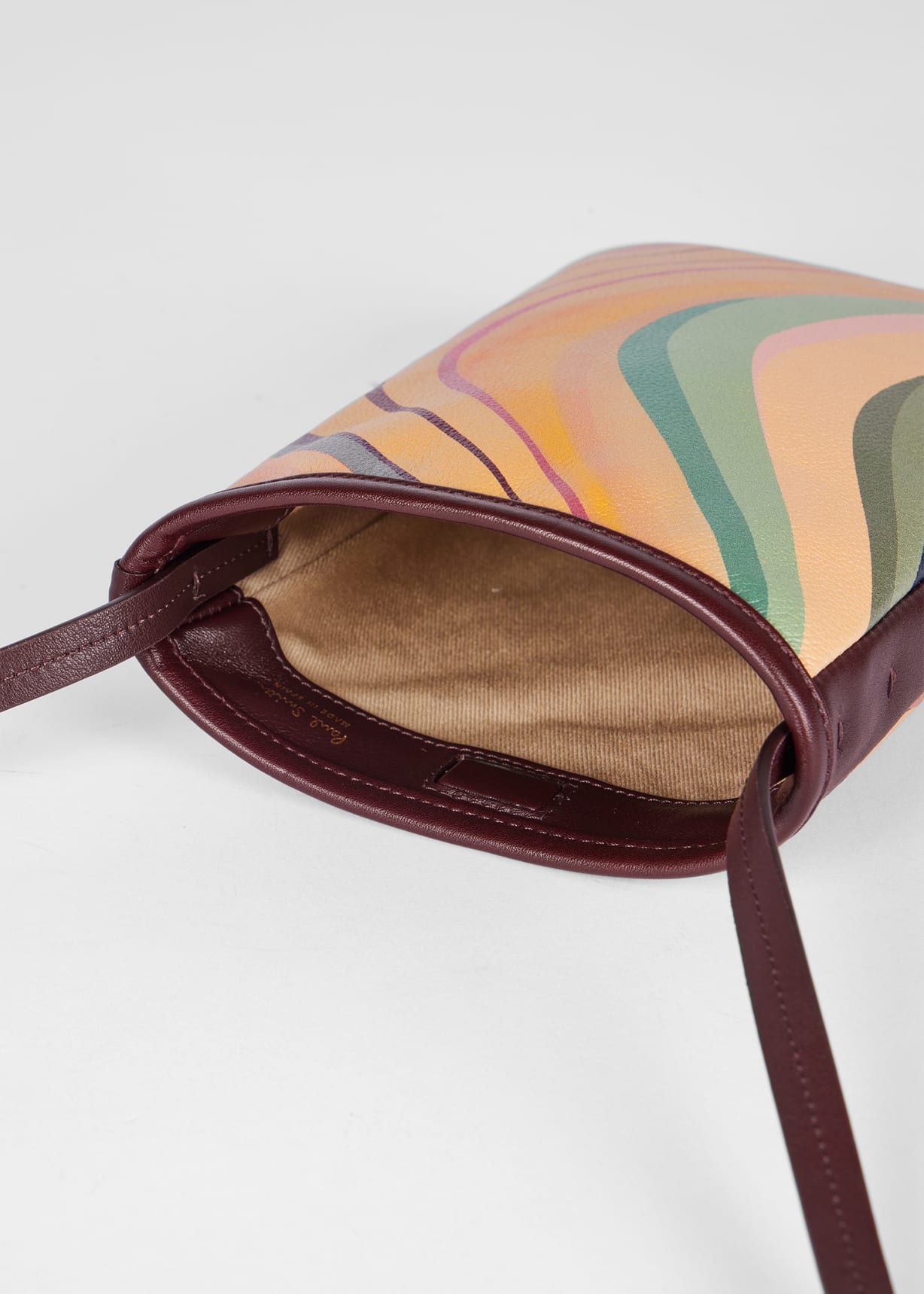 Women's 'Dusky Swirl' Leather Pouch Bag