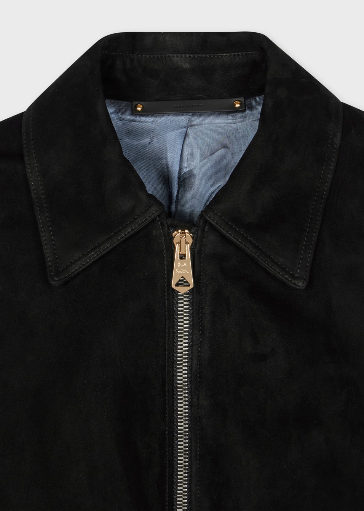 Men's Slim-Fit Black Suede Jacket