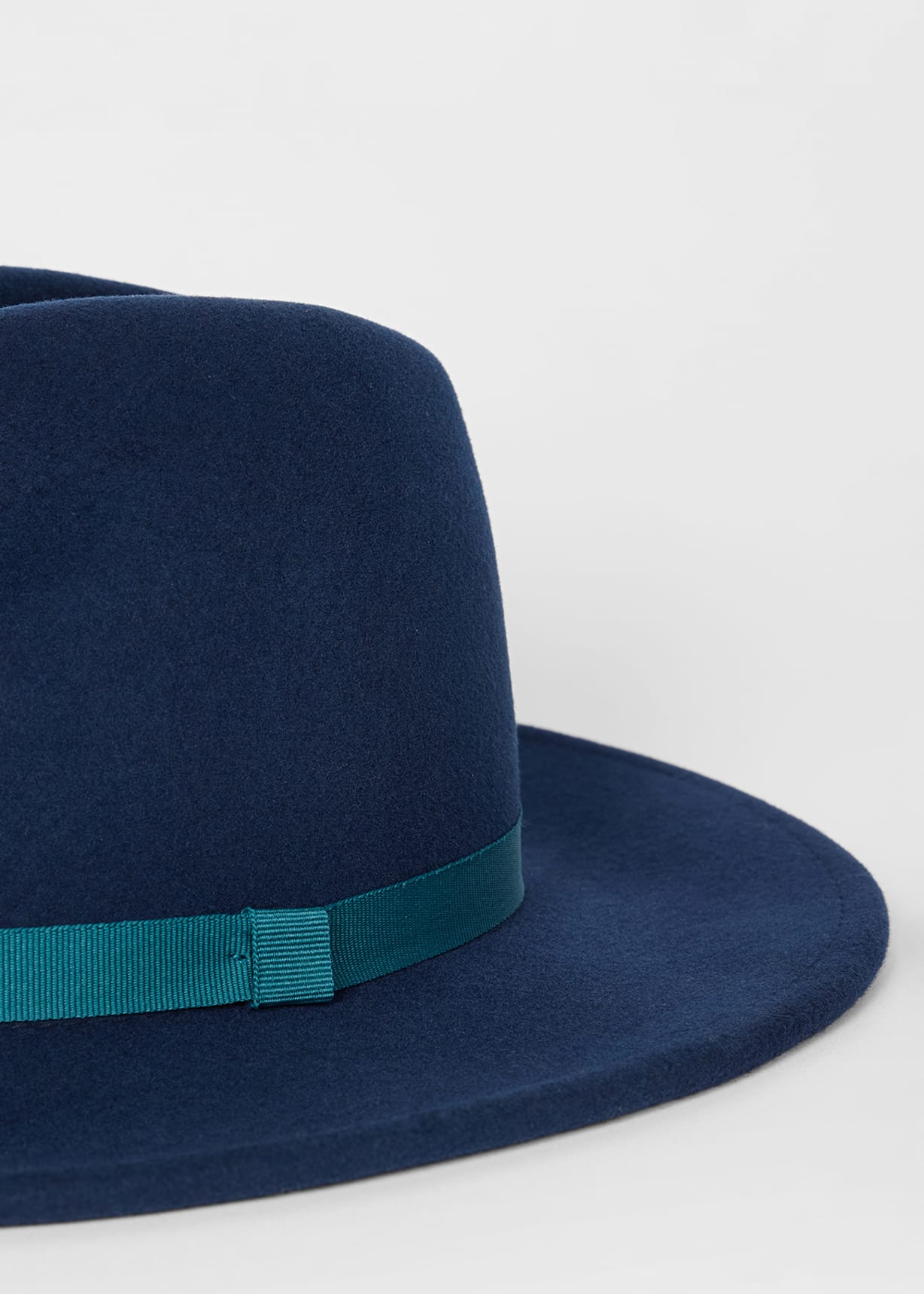 Women's Navy Wool 'Swirl' Lining Fedora Hat