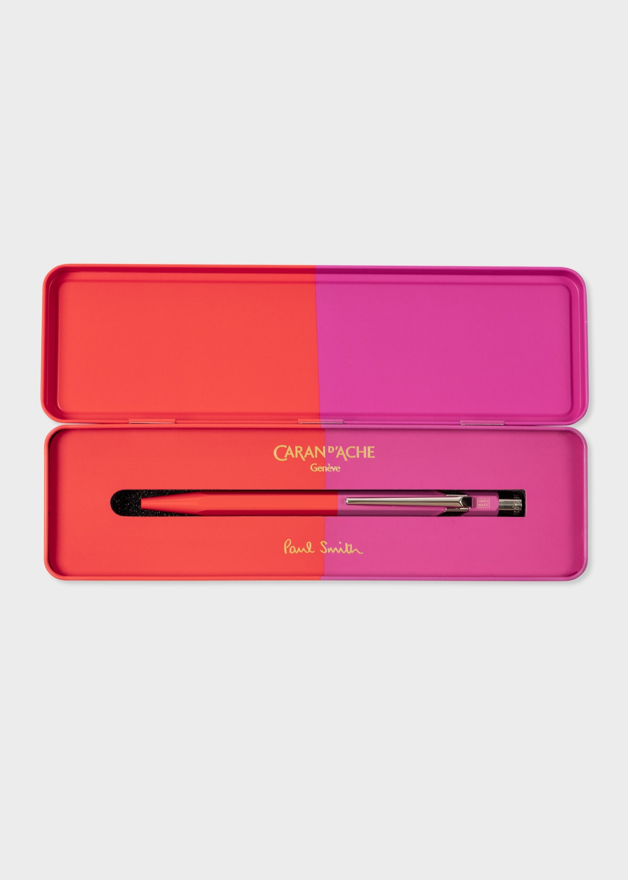 'Signature Stripe' Notebook & Caran d'Ache Two-Tone Pen Gift Set
