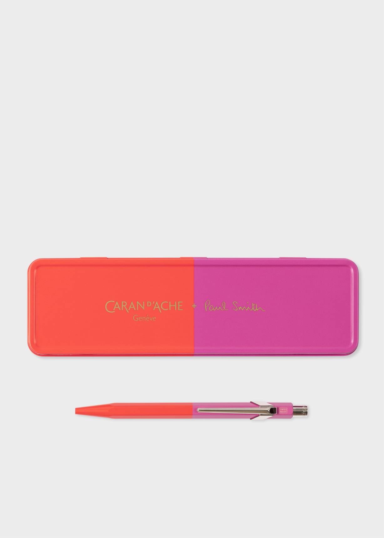 'Signature Stripe' Notebook & Caran d'Ache Two-Tone Pen Gift Set