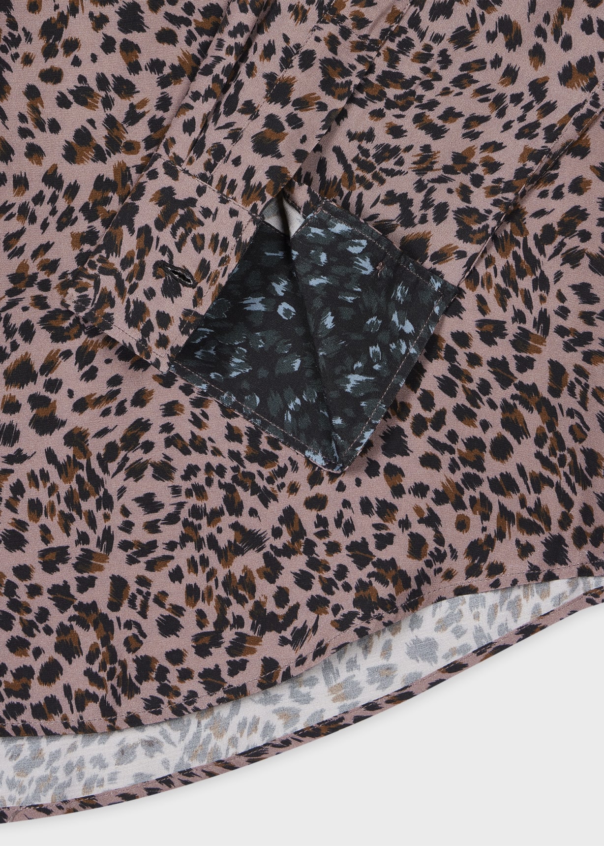 Dusky Pink 'Leopard' Print Viscose Shirt