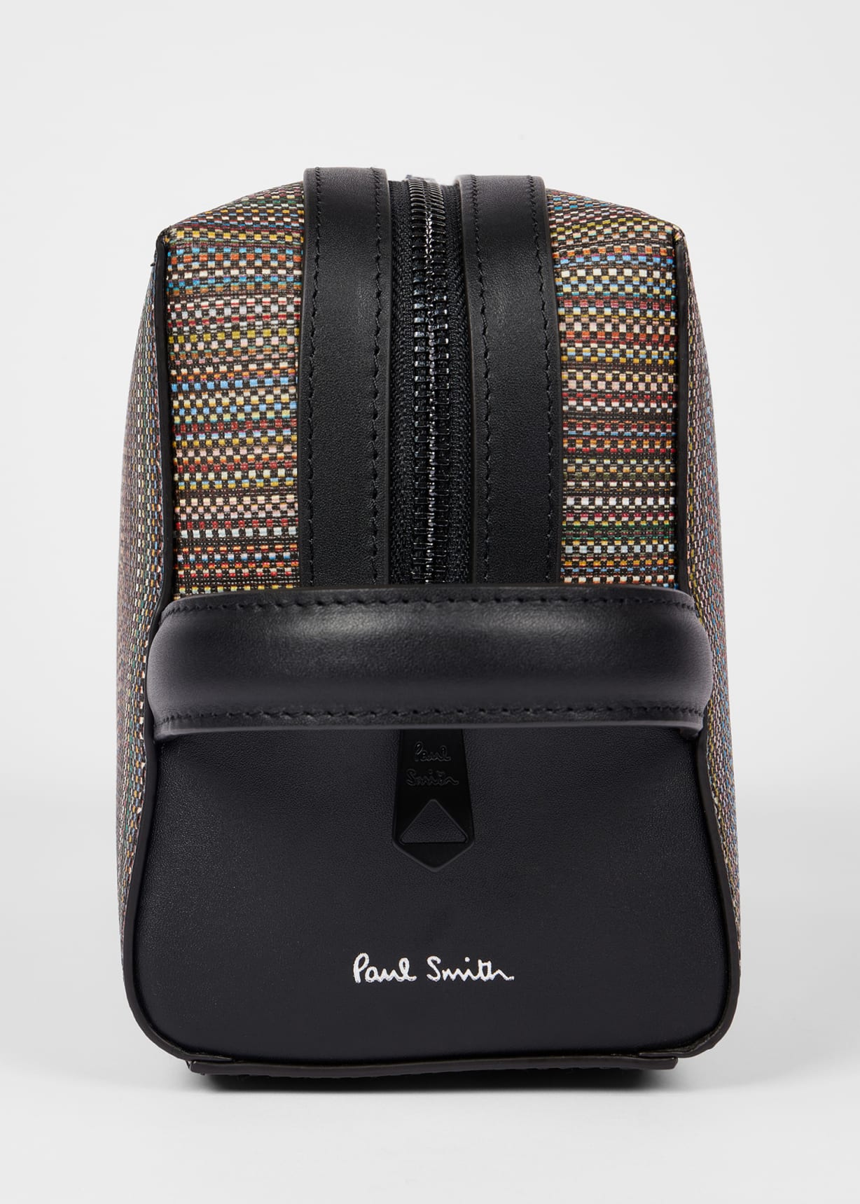 'Signature Stripe' Coated Canvas Wash Bag