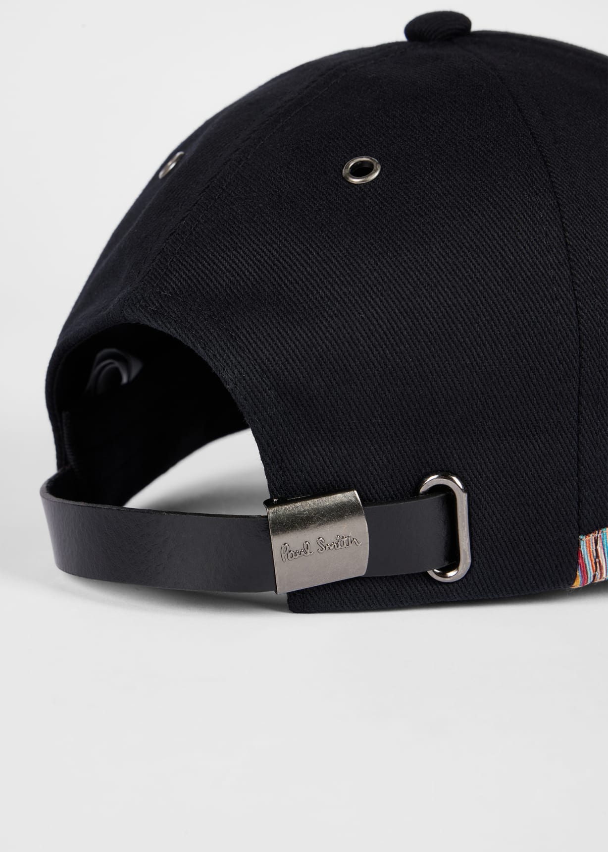 Black 'Signature Stripe' Trim Baseball Cap