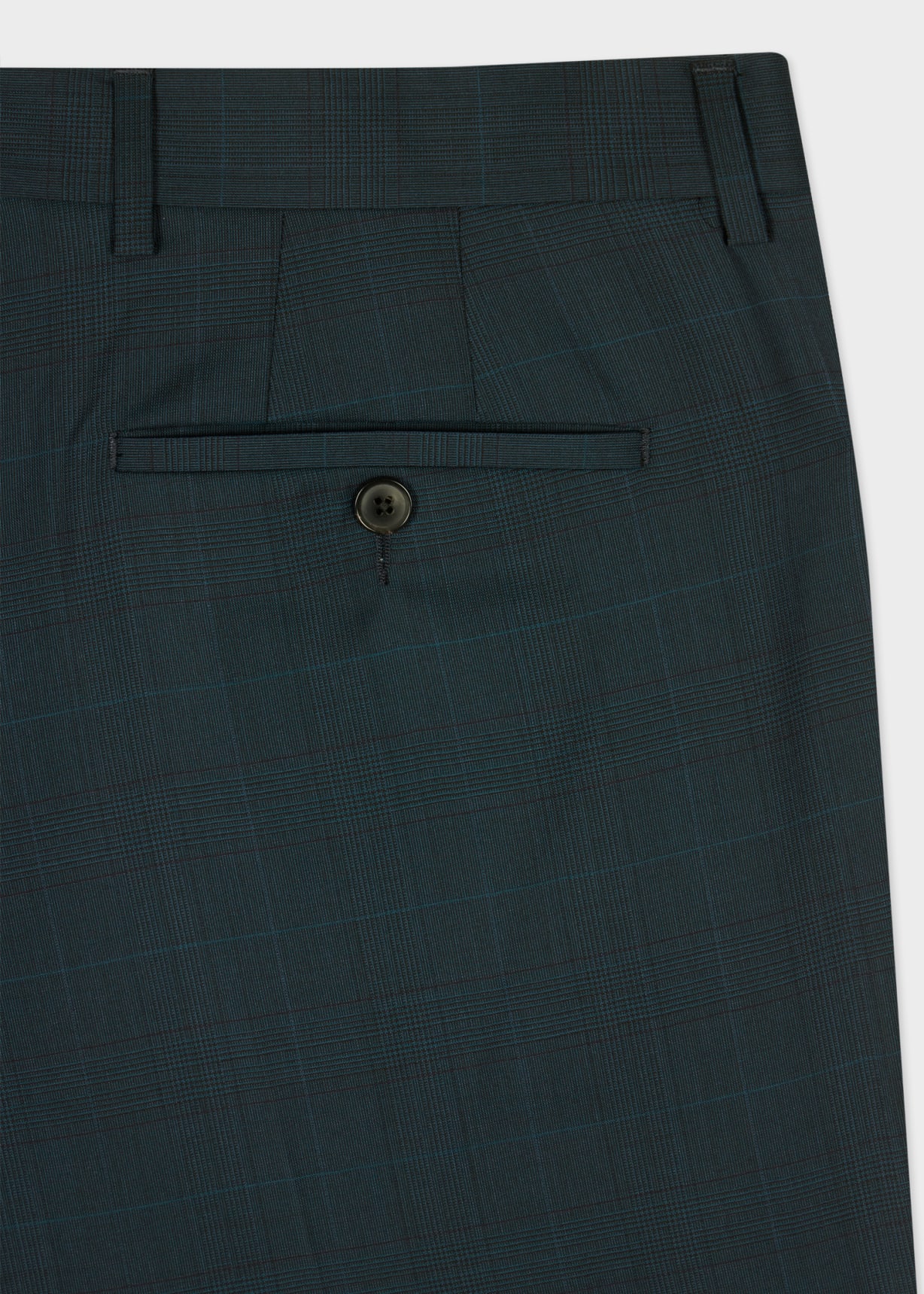The Soho - Tailored-Fit Dark Green Check Wool Suit