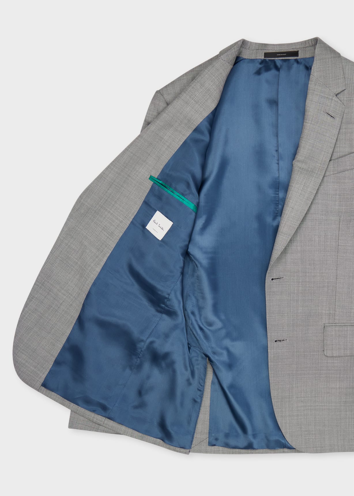 The Soho - Tailored-Fit Grey Wool Sharkskin Suit